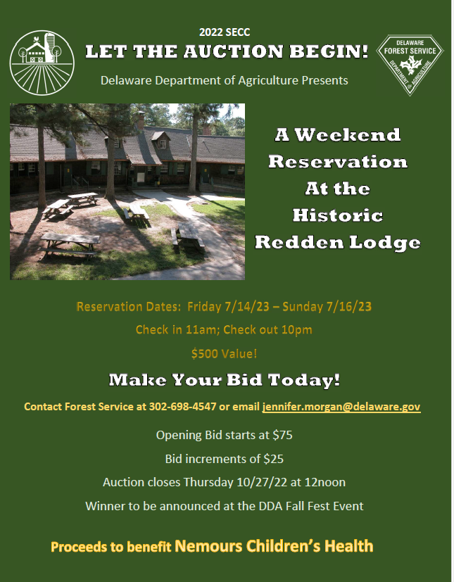 DDA-SECC Auction for Weekend Reservation at Redden Lodge