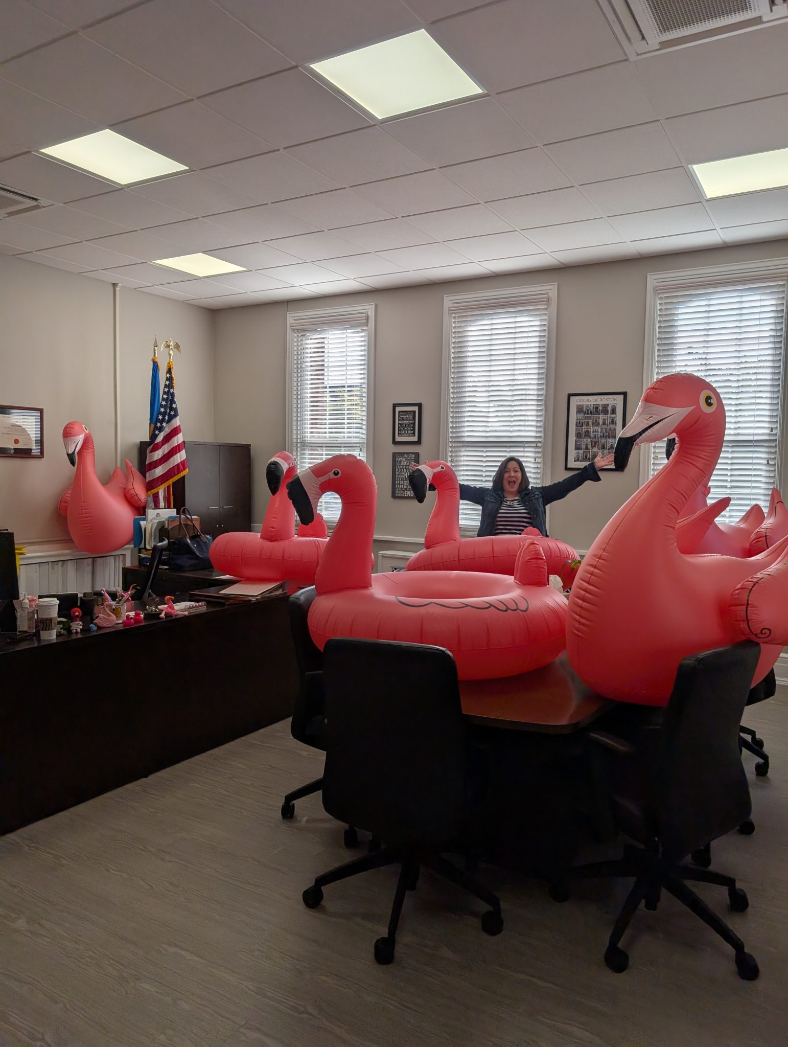 Kicking Off This Year's SECC Campaign, Secretary Manning Gets Flocked ...